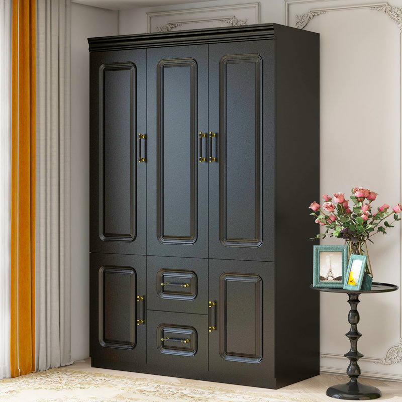 Black 3 door wardrobe store